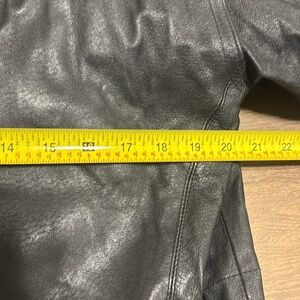 Iou | Jackets & Coats | Vtg Iou Leather Toggle Zipper Black Leather ...